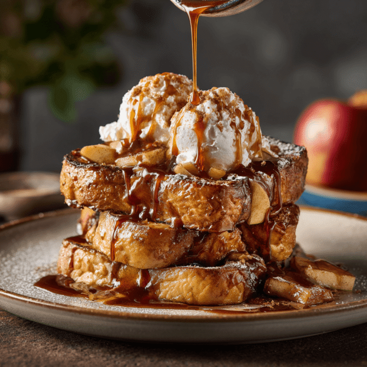 Caramel Apple French Toast Recipe - Meatydelights